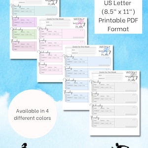 Runner's Weekly Planner | Printable Running Planner | Printable Running ...