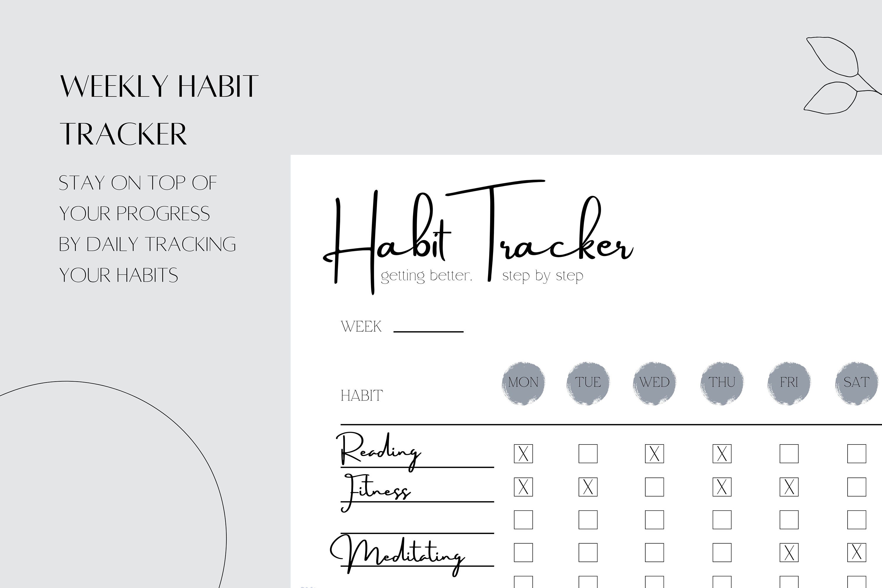 Printable Weekly Habit Tracker Tracker for Habits Ultimate Habit ...