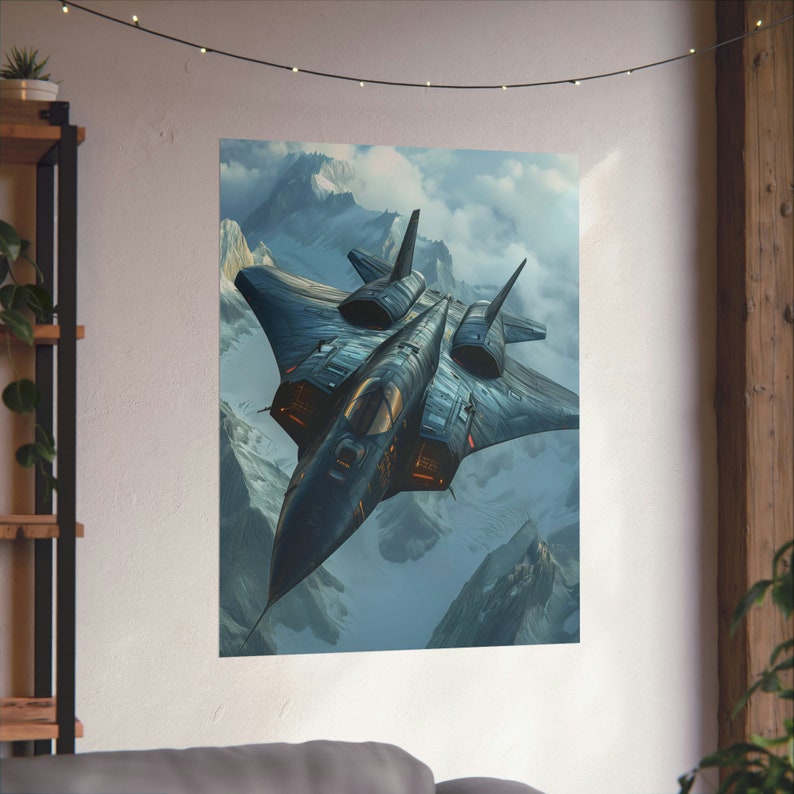 Futuristic Fighter Jet Poster Aviation Wall Decor Aviation Art Sr72 ...