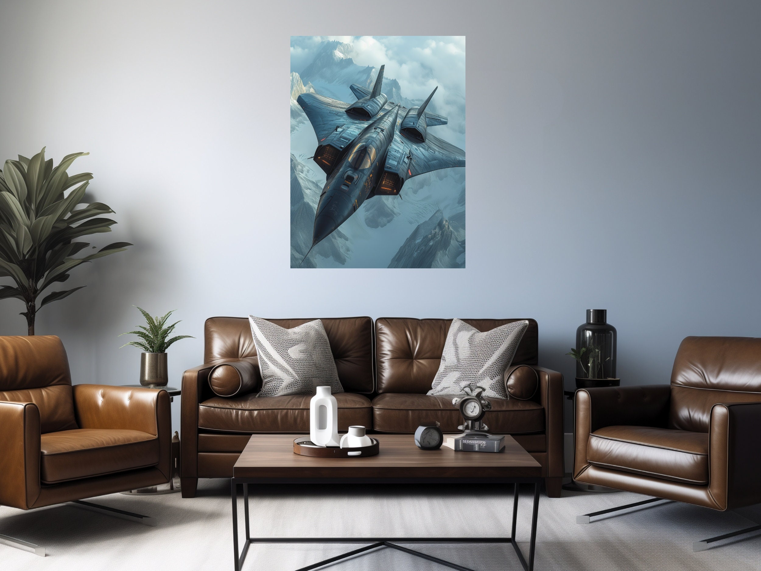 Futuristic Fighter Jet Poster Aviation Wall Decor Aviation Art Sr72 ...