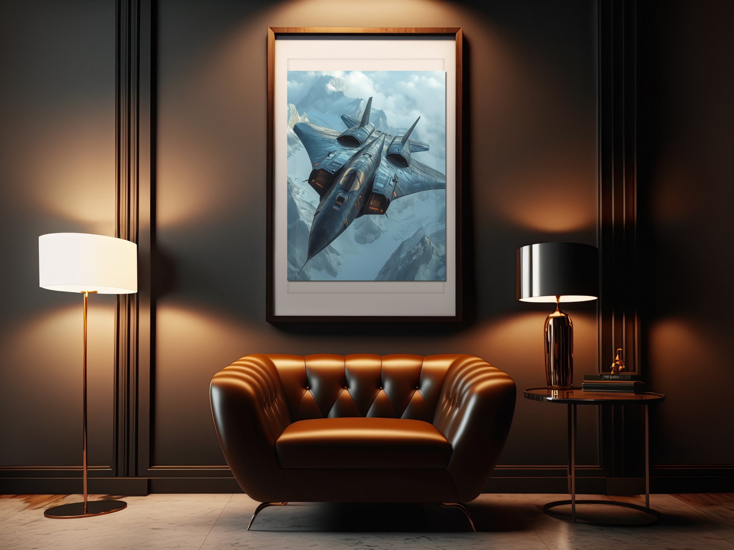 Futuristic Fighter Jet Poster Aviation Wall Decor Aviation Art Sr72 ...
