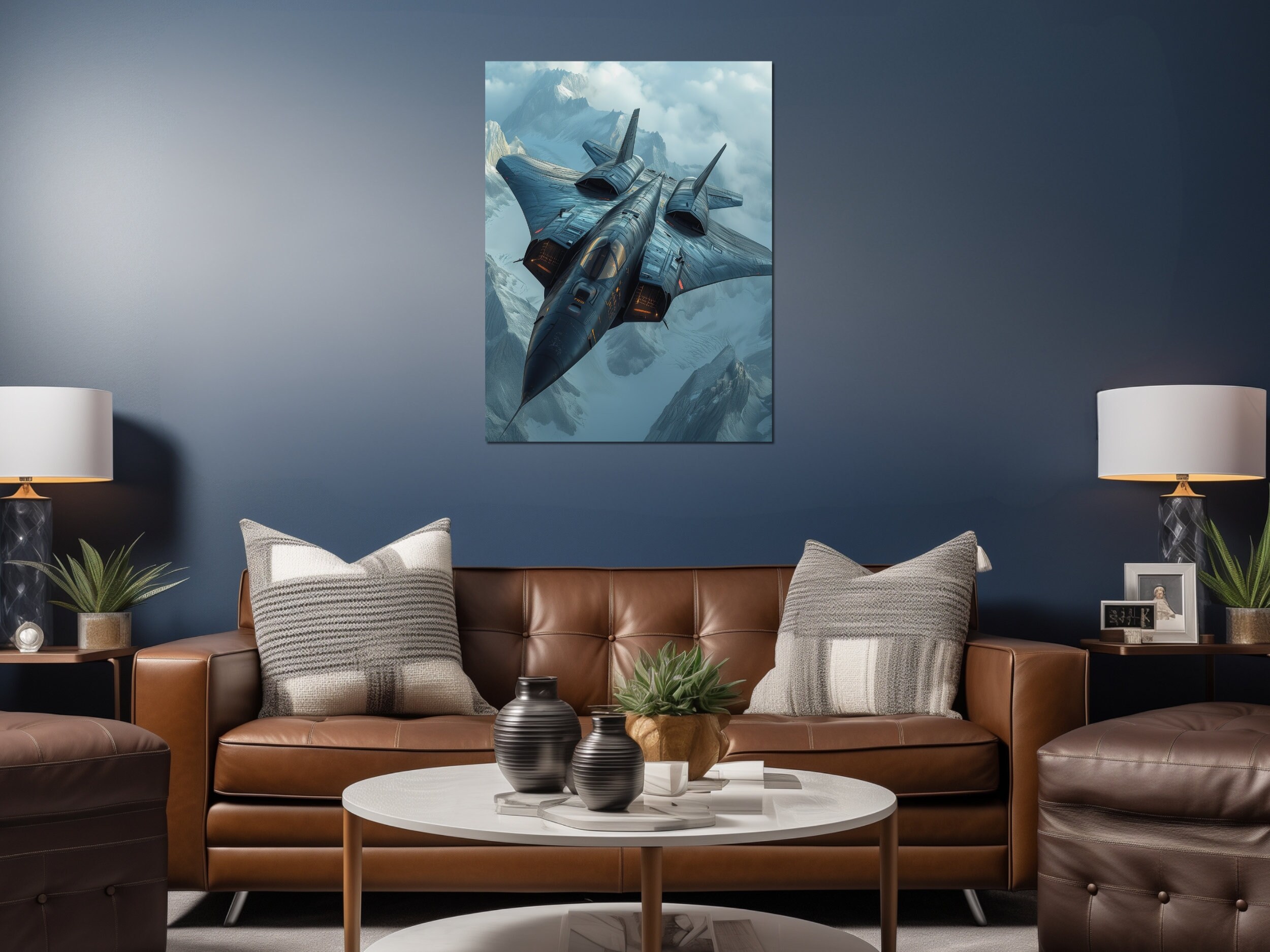 Futuristic Fighter Jet Poster Aviation Wall Decor Aviation Art Sr72 ...