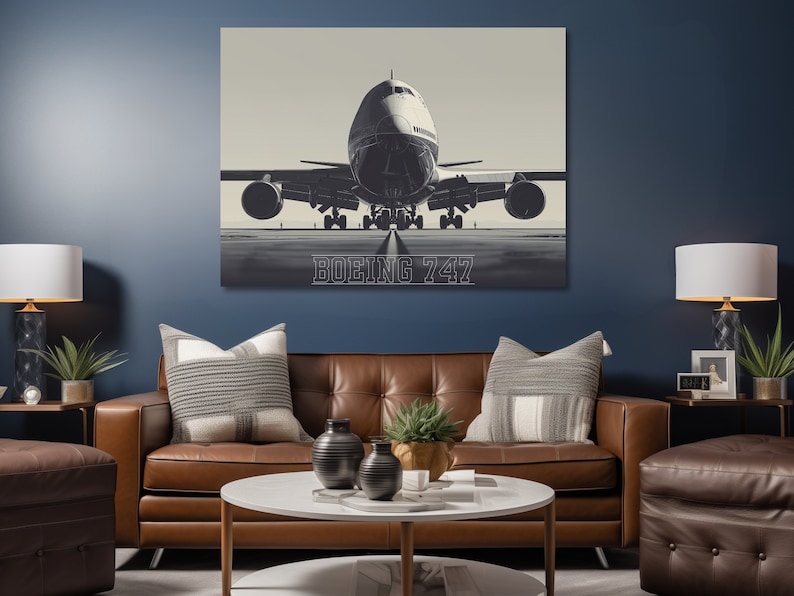 Boeing 747 Poster DIGITAL Wall Decor Aviation Art Boeing Poster ...