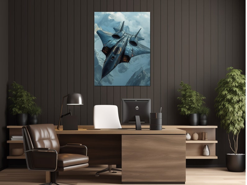 Futuristic Fighter Jet Poster Aviation Wall Decor Aviation Art Sr72 ...