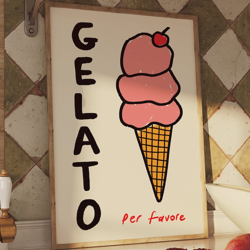 Gelato Poster Print - Etsy UK