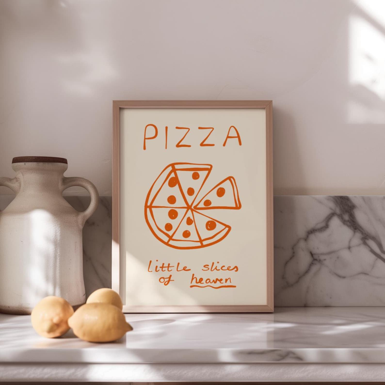 Pizza Art Print Kitchen Wall Art Kitchen Decor Kitchen Prints Pizza ...