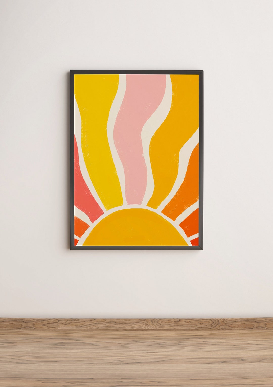 Groovy Sun UNFRAMED Print | Sun Print, Groovy Art, Retro Art, Retro ...