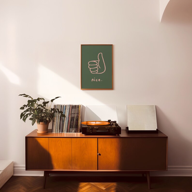 Nice UNFRAMED Print | Thumbs up Poster Eclectic Prints Art for Living ...