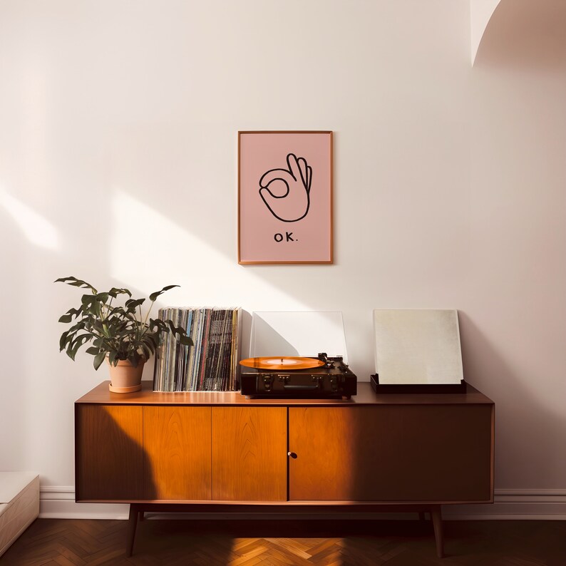 OK UNFRAMED Print | OK Hand Gesture Poster Eclectic Prints Art for ...