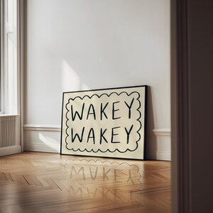 Wakey Wakey UNFRAMED Print | Bedroom Prints Bedroom Art Bedroom Posters Nursery Prints Bold ...