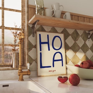 Hola Amigos UNFRAMED Print | Hola Prints Colourful Decor Hola Poster ...