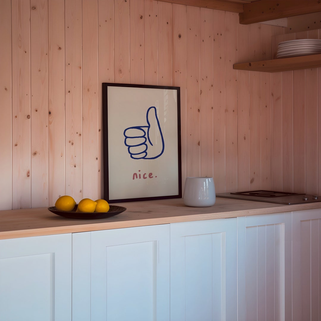 Nice UNFRAMED Print | Thumbs up Poster Eclectic Prints Art for Living ...