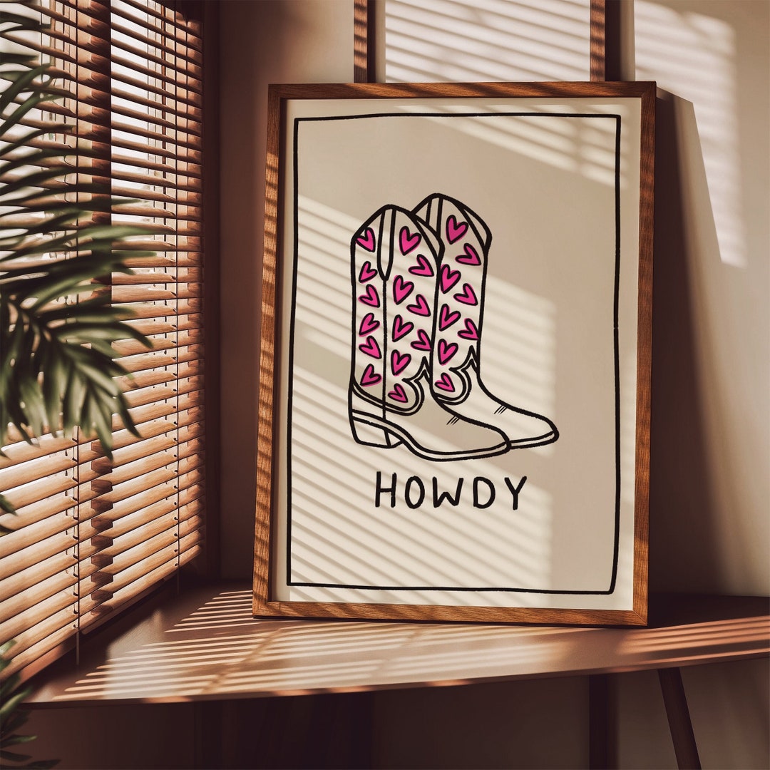 Howdy Art Print Welcome Posters Trendy Wall Art Hallway Wall Decor ...