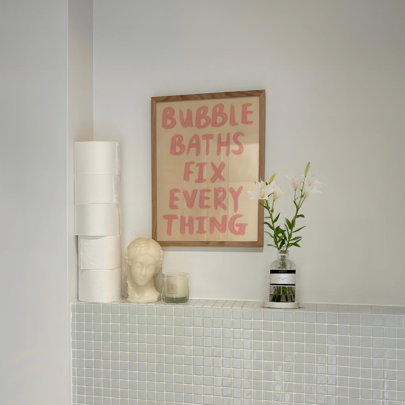 Bubble Baths Fix Everything UNFRAMED Print | Bathroom Poster Bathroom ...
