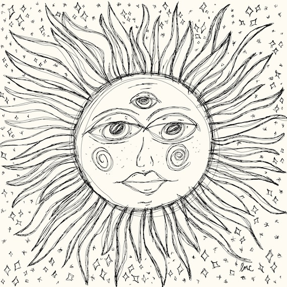 Hippie Sun Drawings