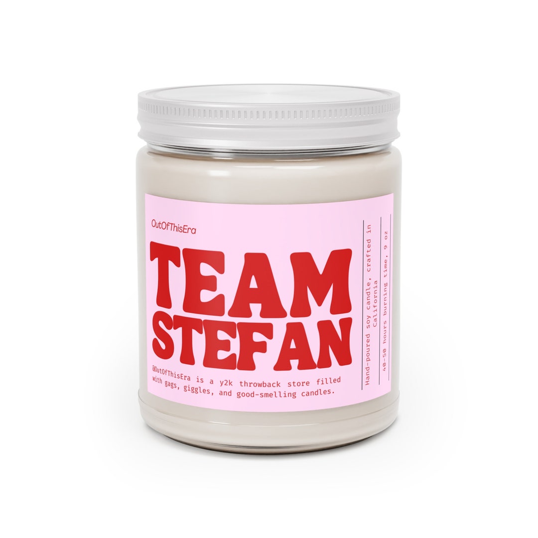 Vampire Diaries Team Stefan Candle, Funny Gift for Friend, Scented Soy ...