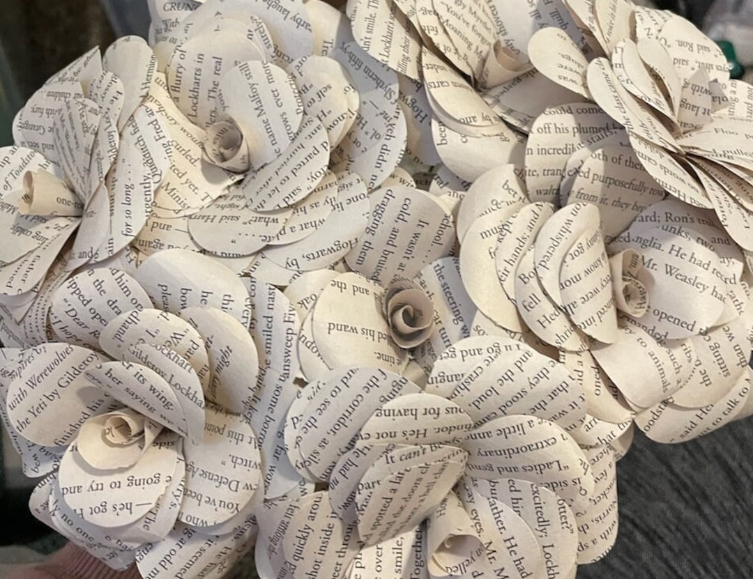 Book Paper Flowers - Etsy