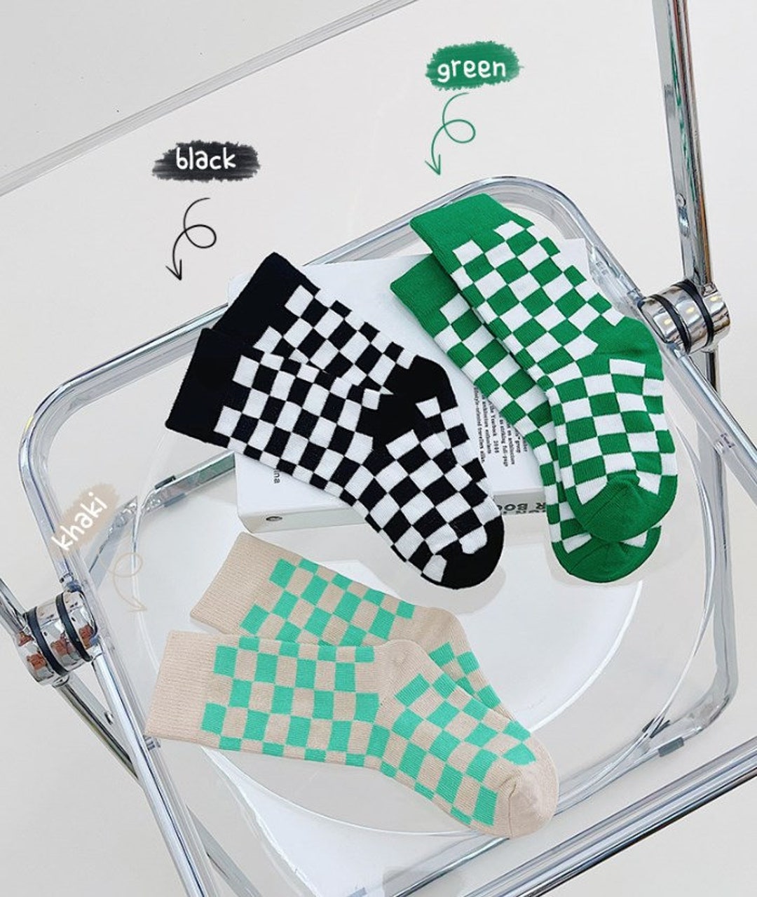 Trendy Kids, Toddler Checker Socks - Etsy