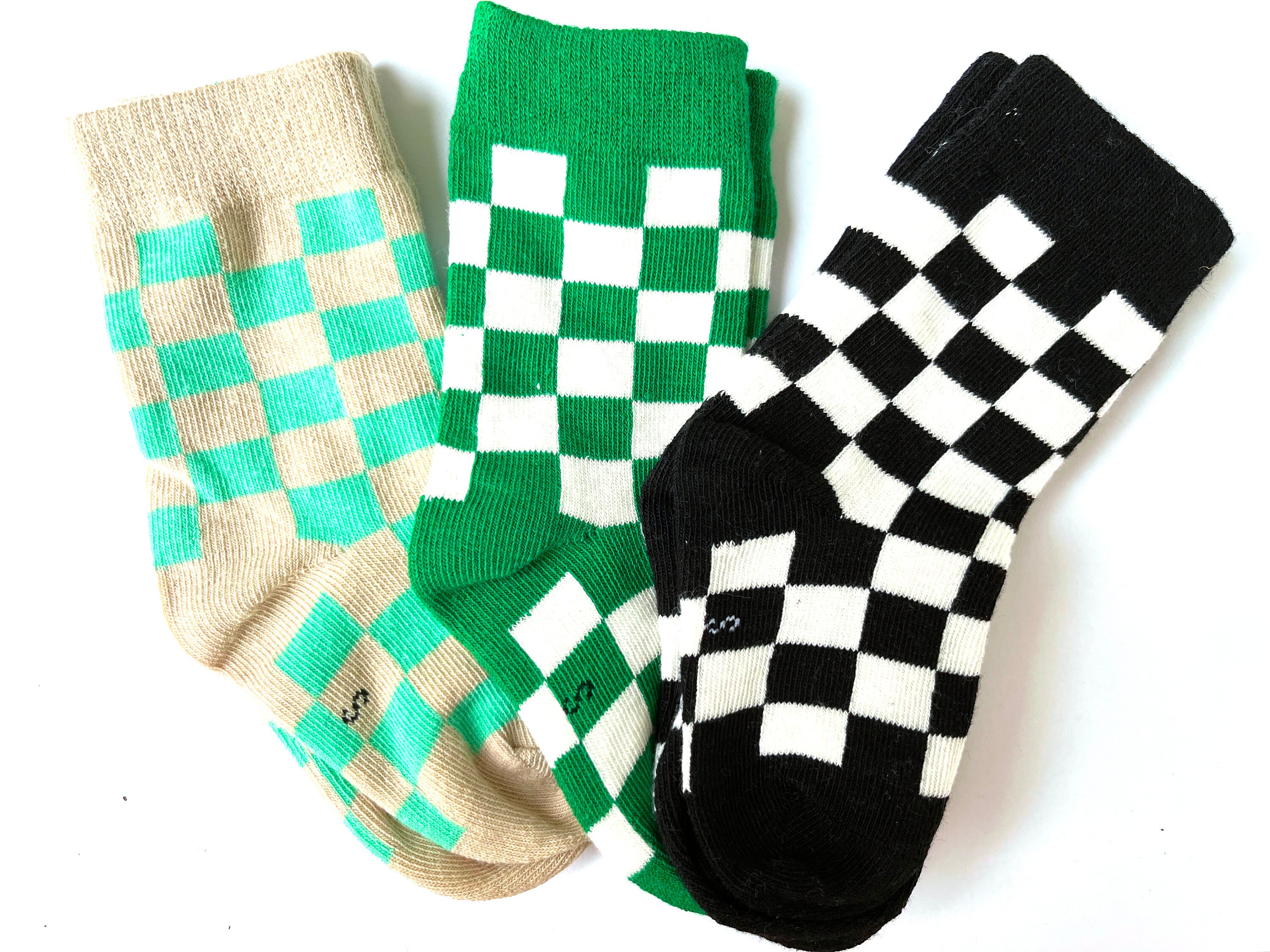 Trendy Kids, Toddler Checker Socks - Etsy