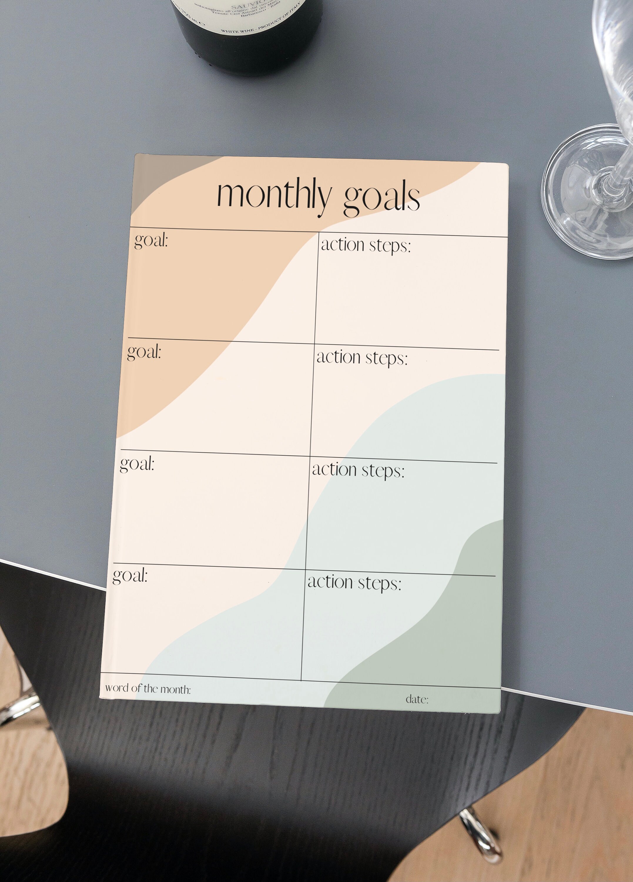 Monthly Goal Planner, Printable Schedule, Instant Goal Planner ...