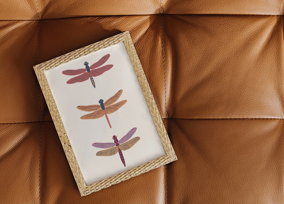 Dragonfly Wall Art Print, Vintage Dragonfly Prints, Dragon Fly ...
