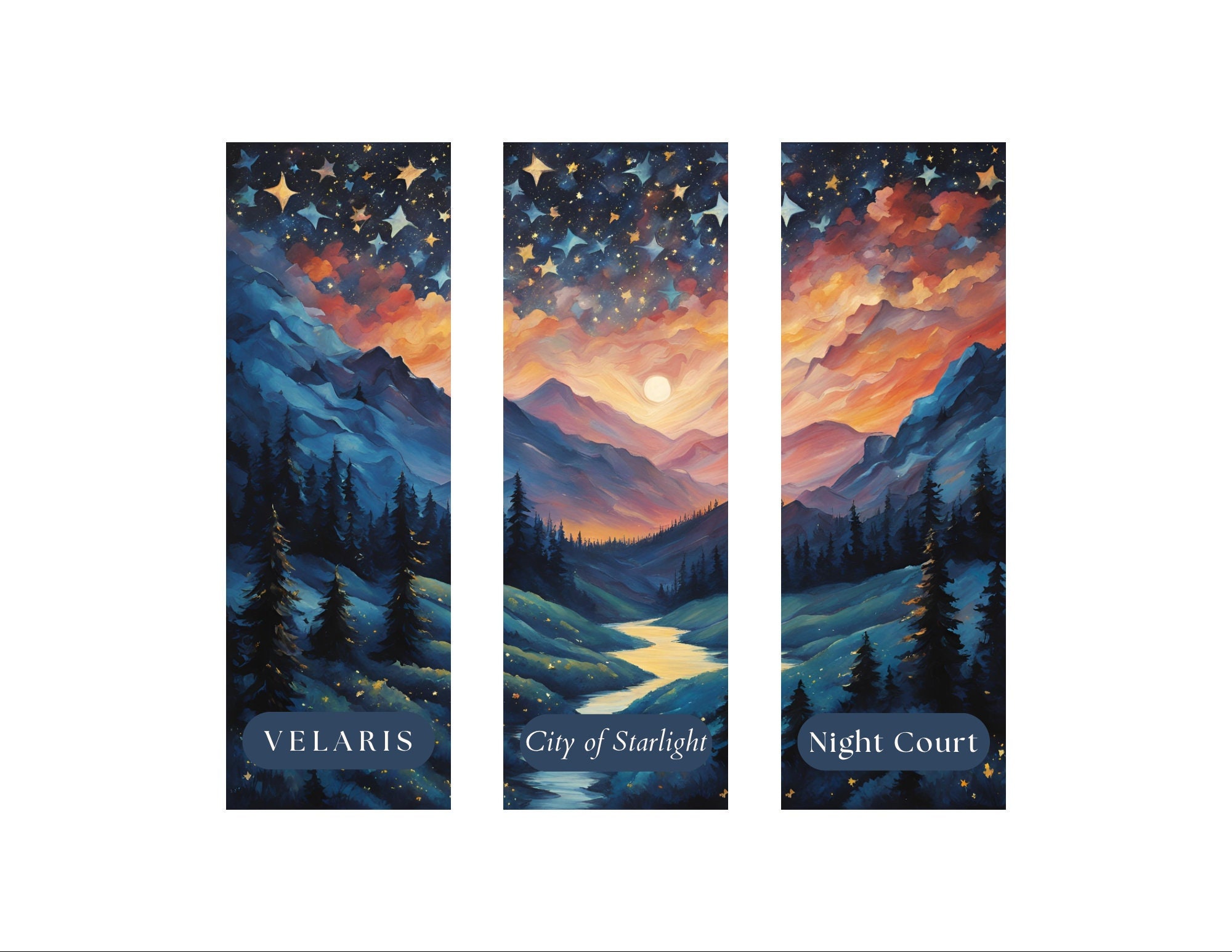 Velaris Bookmarks, Printable ACOTAR Gift, Night Court, City of ...
