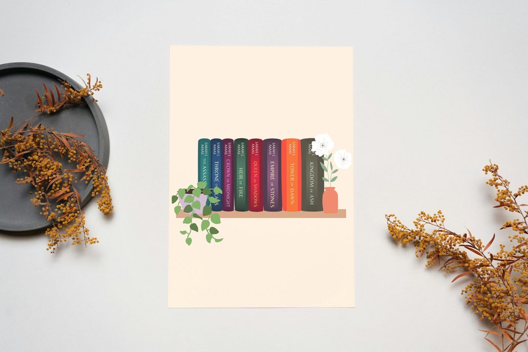 Throne of Glass Card, Printable TOG Greeting Card, TOG Merch, Bookshelf ...