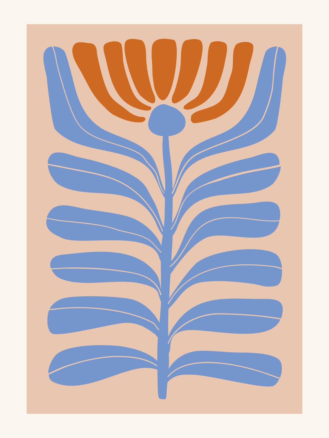 Retro Print Set, Retro Flower Wall Art, Vintage Decor, Blue Green ...