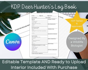 Hunters Log Book Template - Etsy