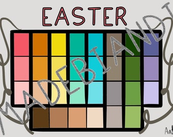 Easter Pastel Color, Color Palette, Easter Day, Ipad, Procreate App ...