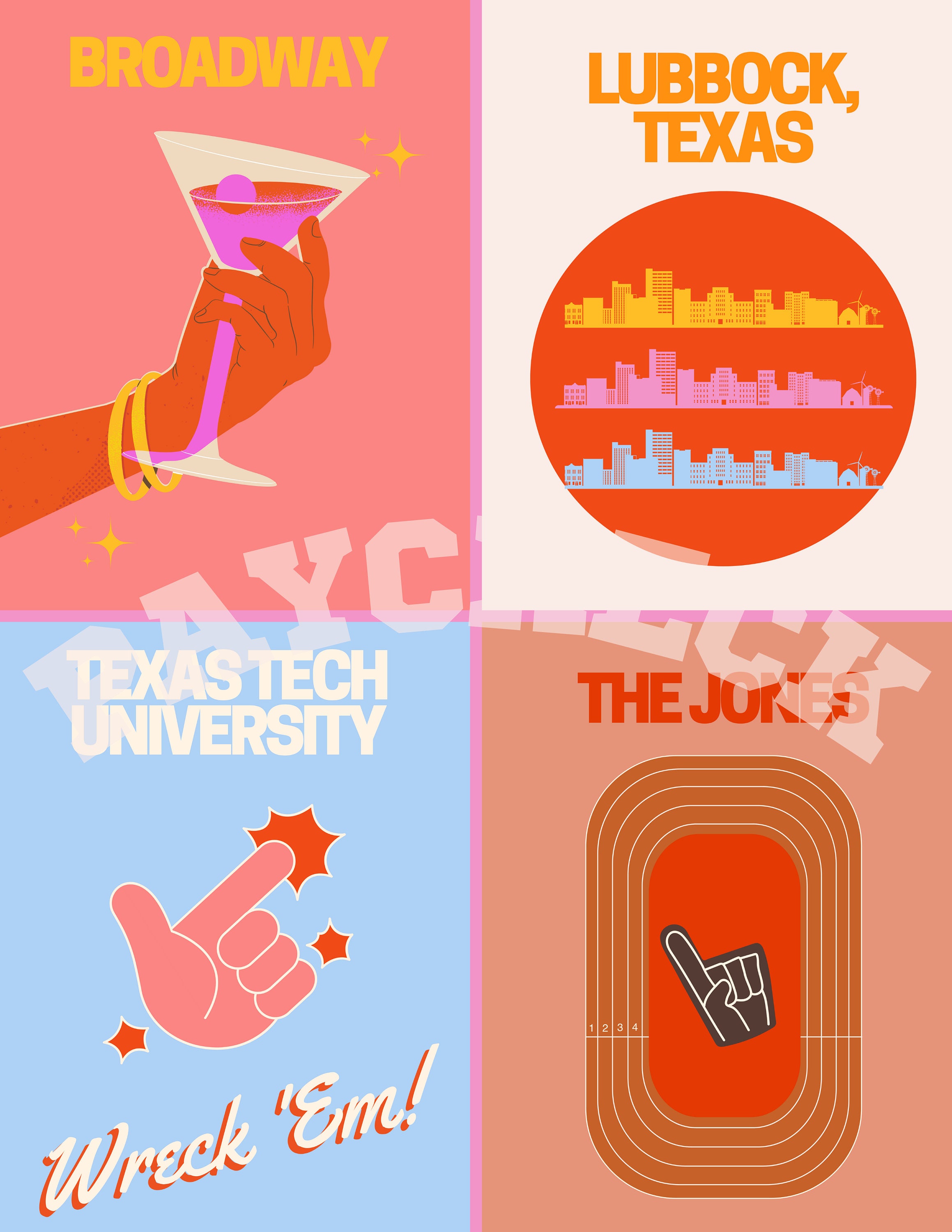 Texas Tech, Preppy Tech Digital Prints, College Prints, Preppy Prints ...