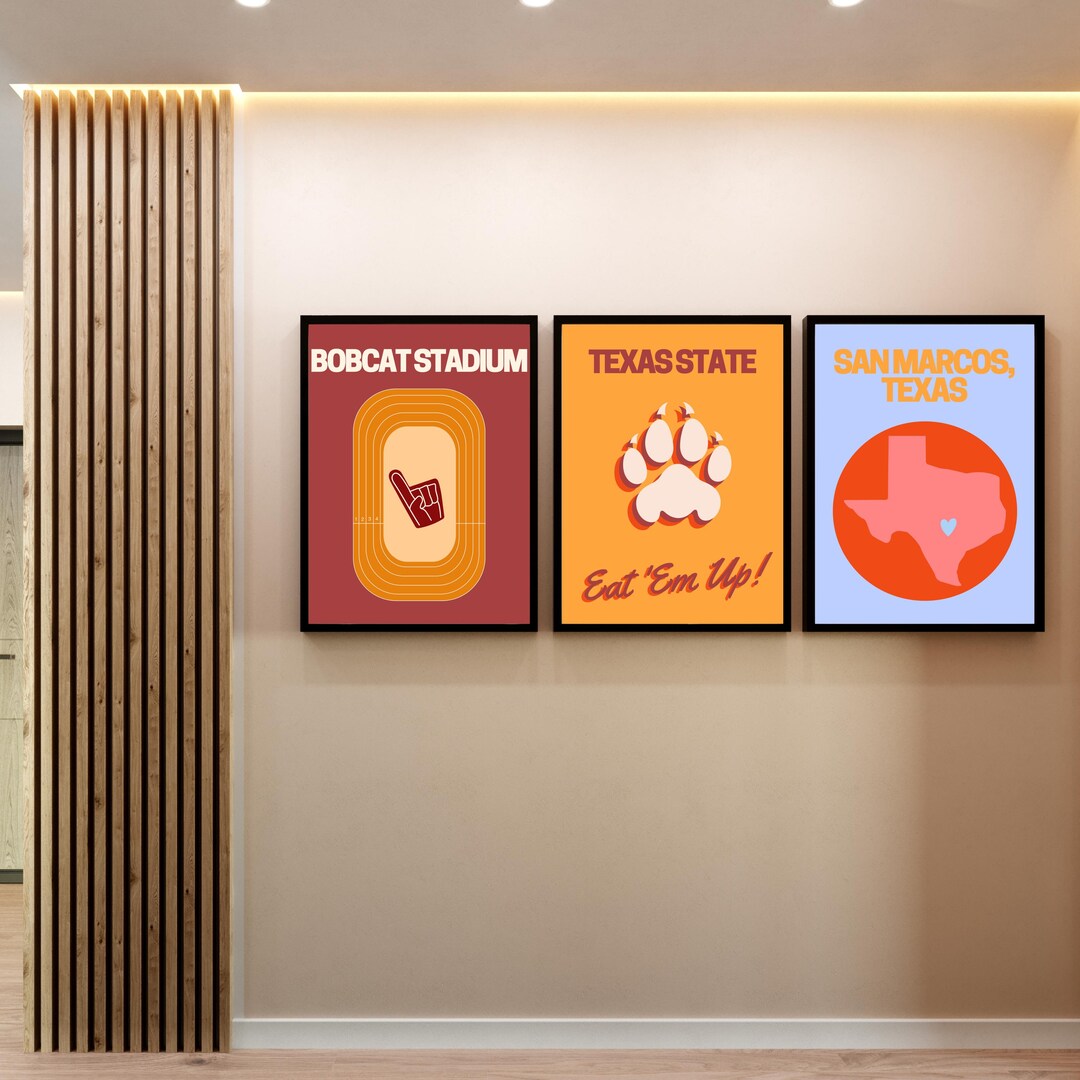 Texas State University, Preppy Texas State Digital Prints, College ...