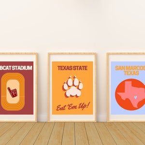 Texas State University, Preppy Texas State Digital Prints, College ...