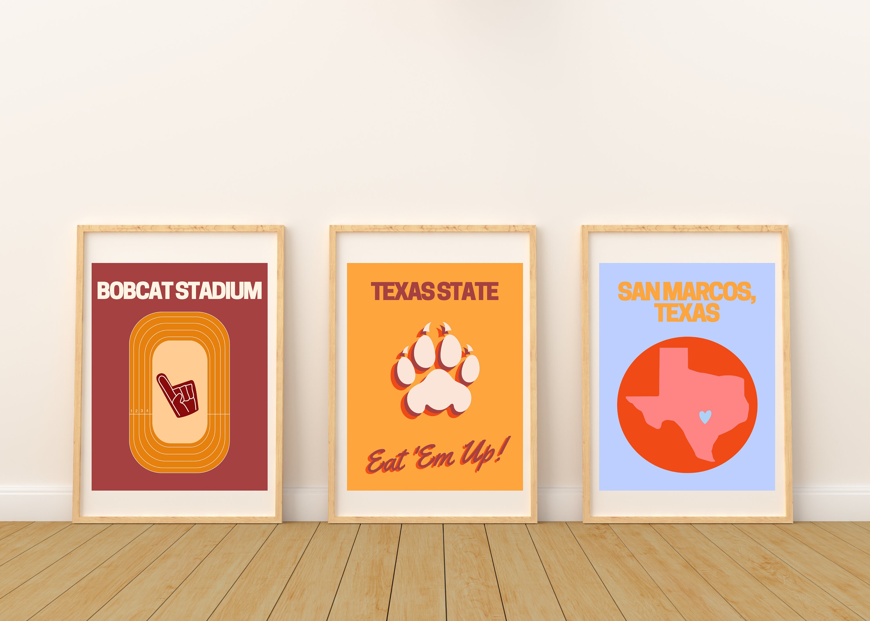 Texas State University, Preppy Texas State Digital Prints, College ...