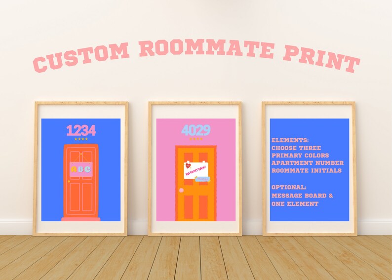 Custom Roommate Print, Preppy Digital Prints, College Prints, Preppy ...