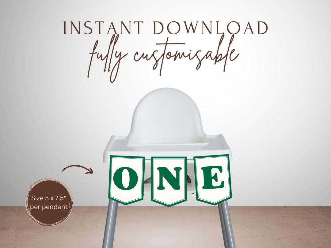 Green High Chair Banner | Mastered First Year | Let's Par-tee | Hole in ...