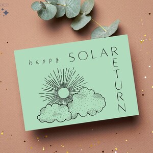 Happy Solar Return Printable Birthday Card 7x5 Inch Instant - Etsy