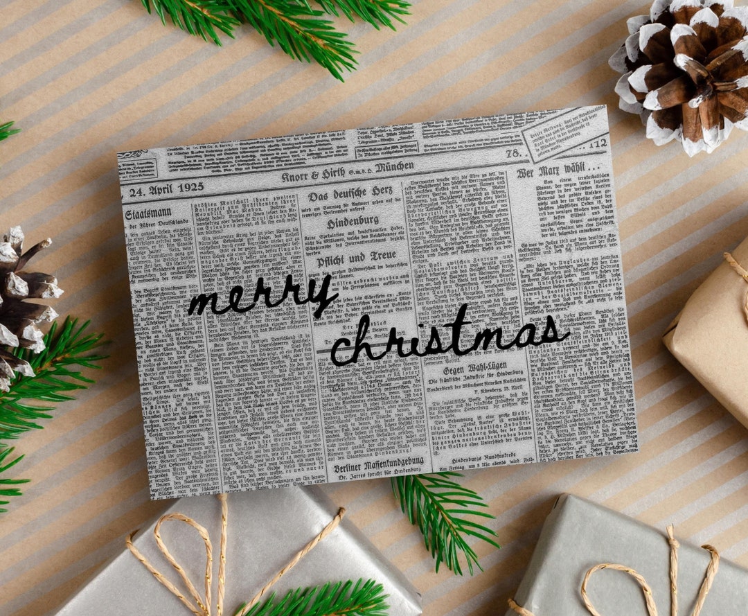Handwritten Merry Christmas Printable Card 7x5 Inch Instant - Etsy