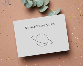 Happy Solar Return Printable Birthday Card, 7x5 Inch Instant Download ...