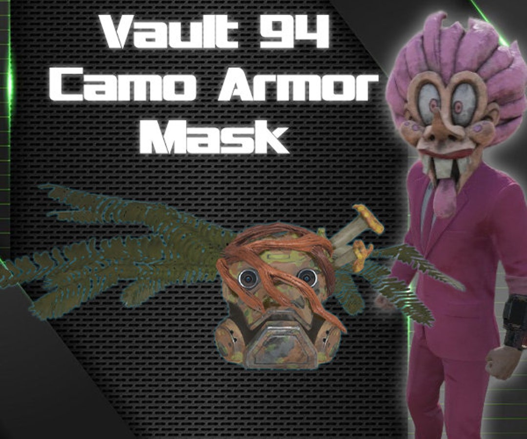 Fallout 76 PC Vault 94 Camo Armor Mask rare - Etsy