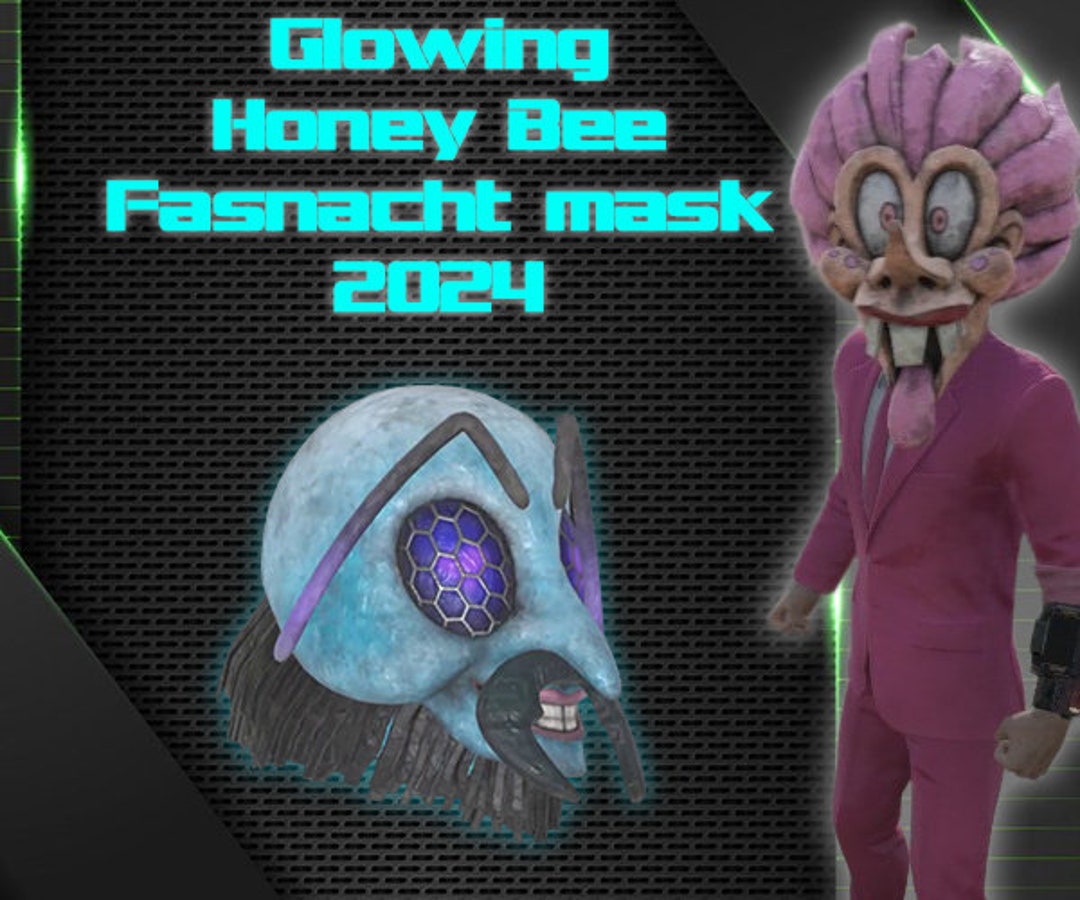 Fallout 76 PC Glowing Honey Bee Fasnacht Mask 2024 epic Rare - Etsy ...