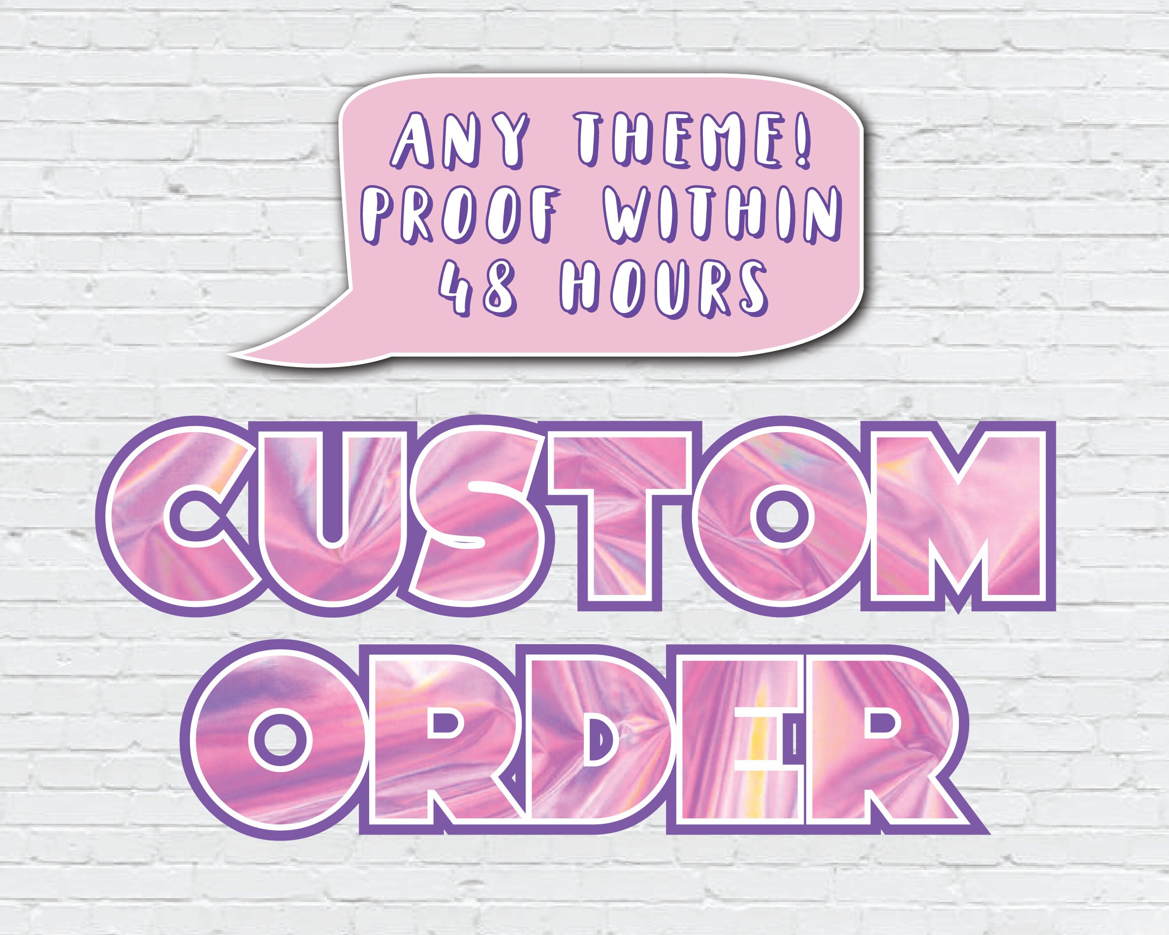 Custom Digital Invitation | Any Theme Invitation | 48 Hour Turnaround ...