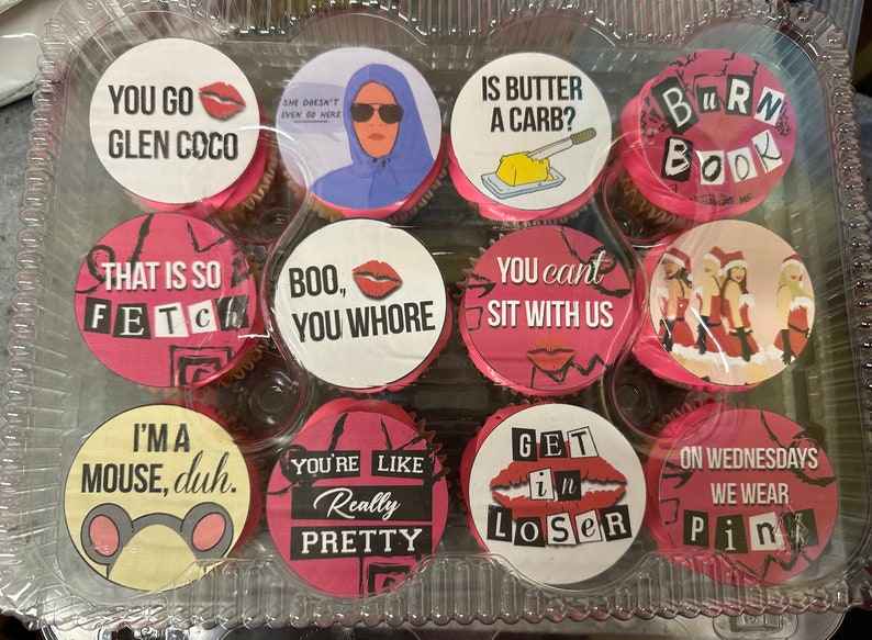 Mean Girls Cupcake Toppers Instant Download Set of 12 Mean Girls Party ...