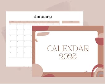 Printable Minimalist Calendar 2023 Letter Size - Etsy
