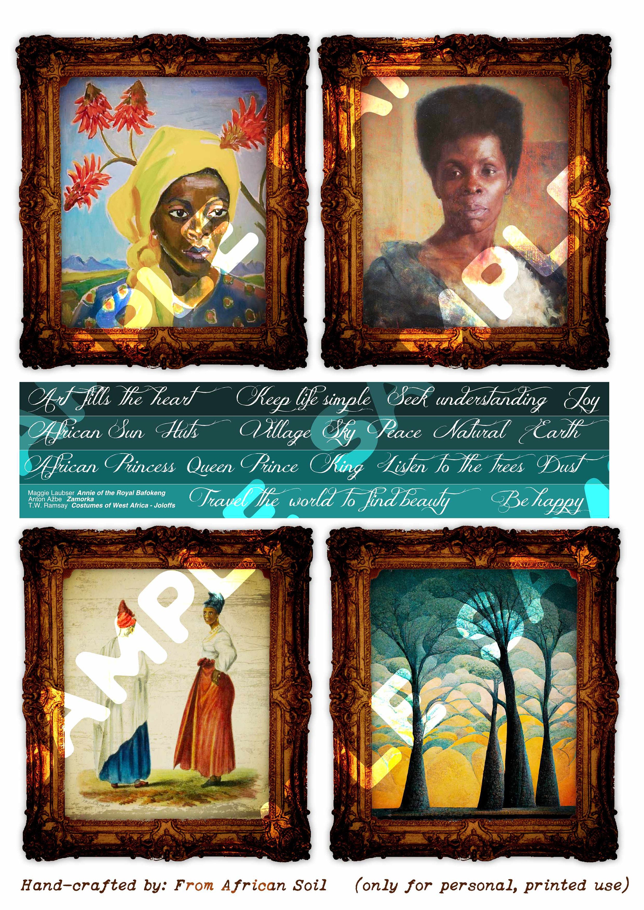 12 Beautiful Frames of Art and Portraits From Africa - Etsy