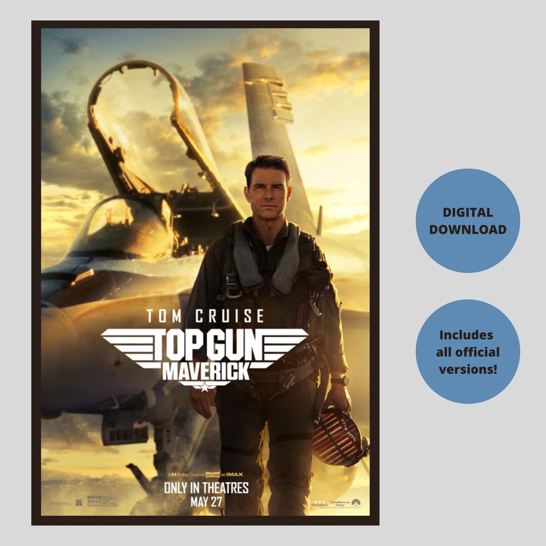 Top Gun: Maverick Movie Poster digital Download Includes - Etsy