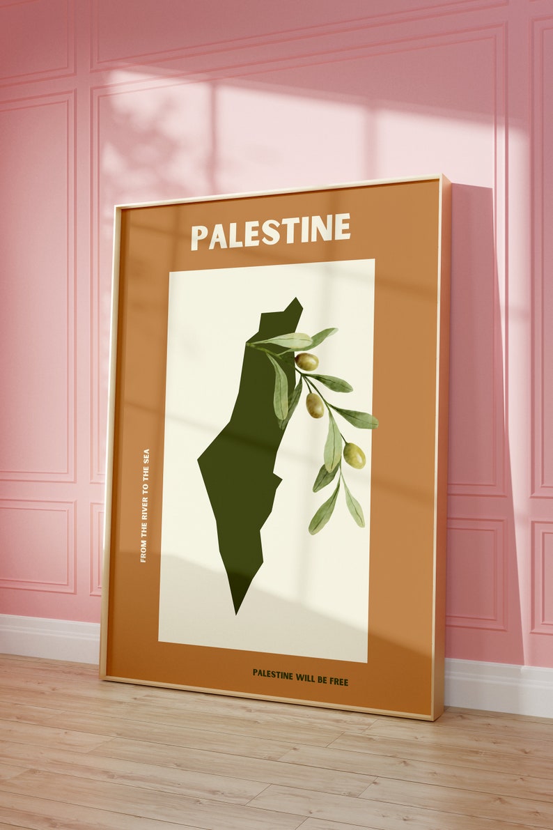 Palestinian Map Poster - Printable Art - Digital Download ...