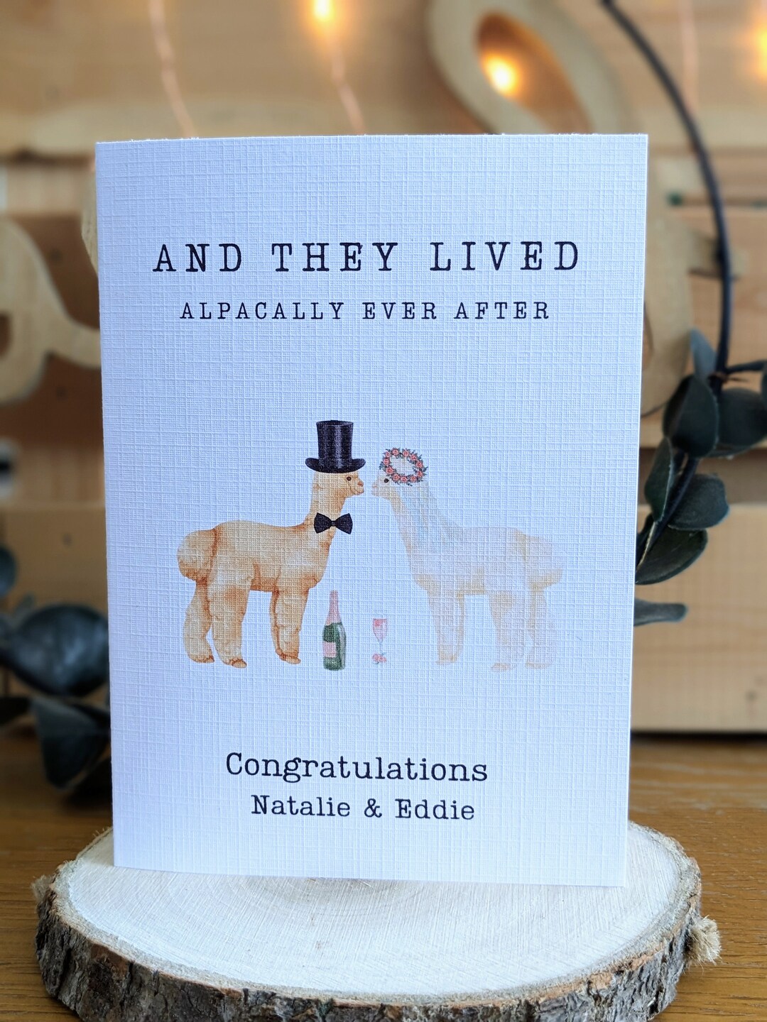 Personalised Wedding Card, Eco-friendly & Recyclable - Etsy UK