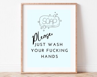 Dry Your Hands Sign - Etsy