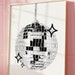 Disco Ball Print | Trendy Wall Art Aesthetic | Disco Wall Art | Retro ...